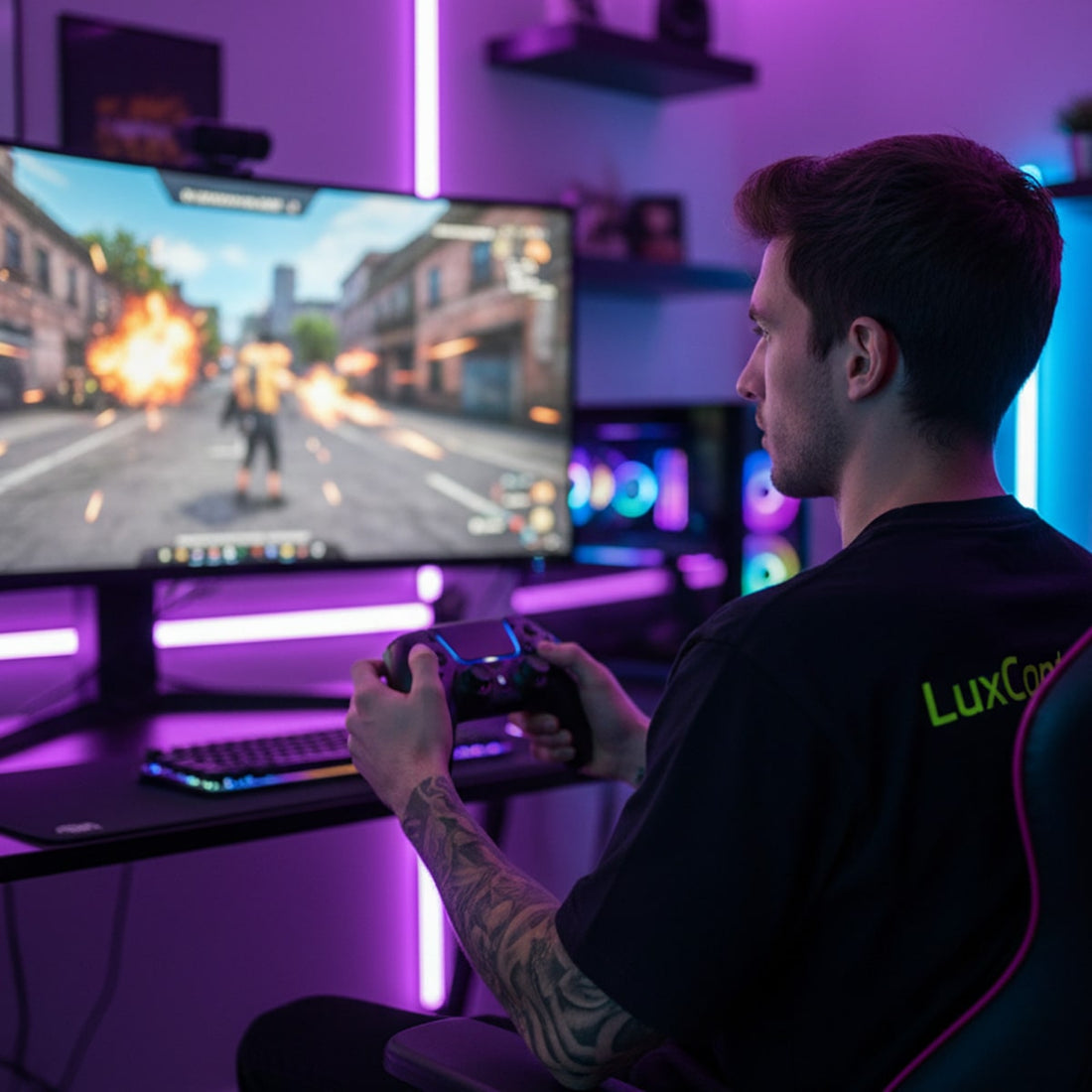 PS5 LUX Black Custom Controller